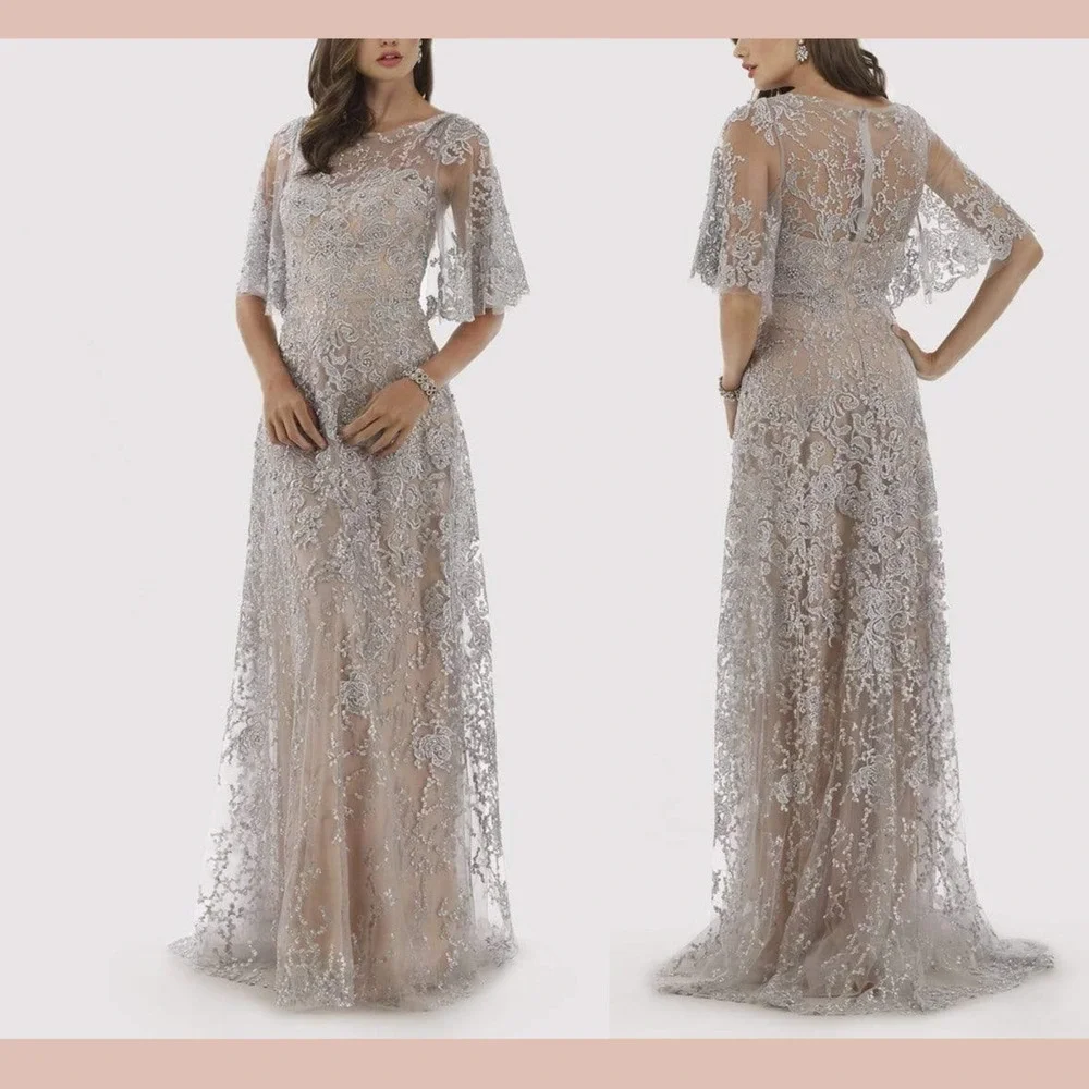 LARA | Dresses | Nwt Lara Ny 6 33277 Laced Illusion Bateau Aline Gown ...